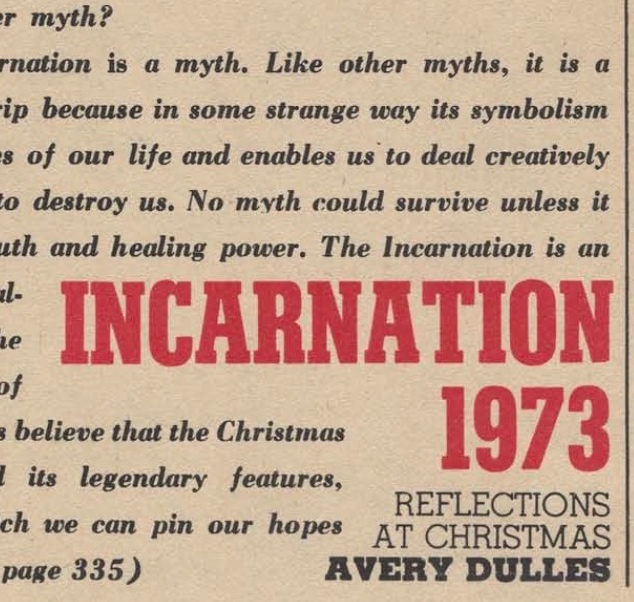 Incarnation 1973 | Commonweal Magazine