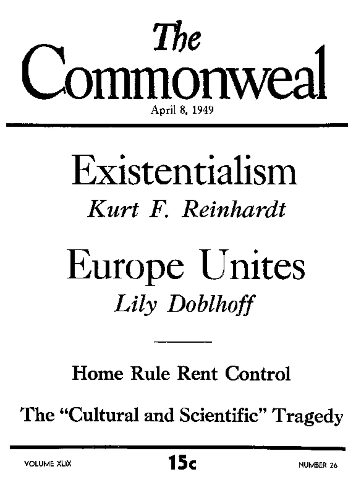 April 8, 1949 | Commonweal Magazine