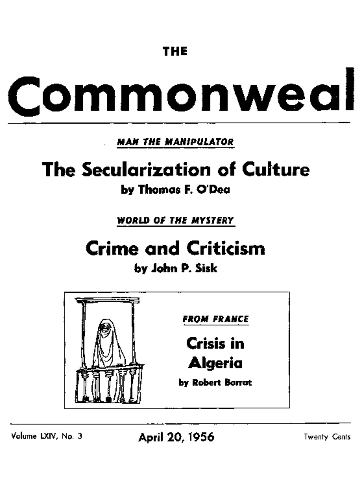 April 20, 1956 | Commonweal Magazine