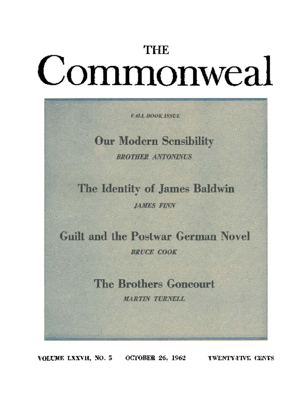 October 26, 1962 | Commonweal Magazine