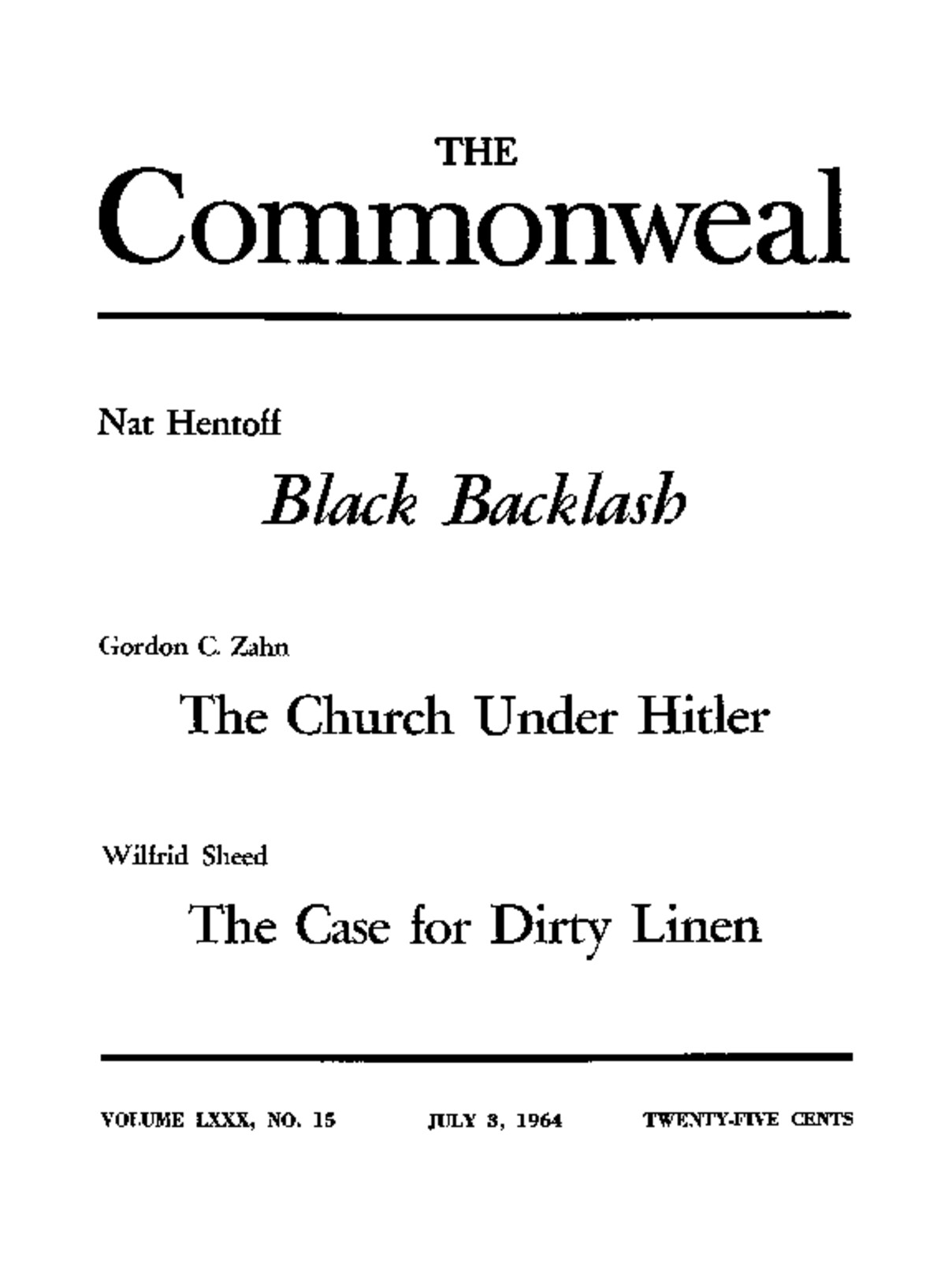 July 3, 1964 | Commonweal Magazine