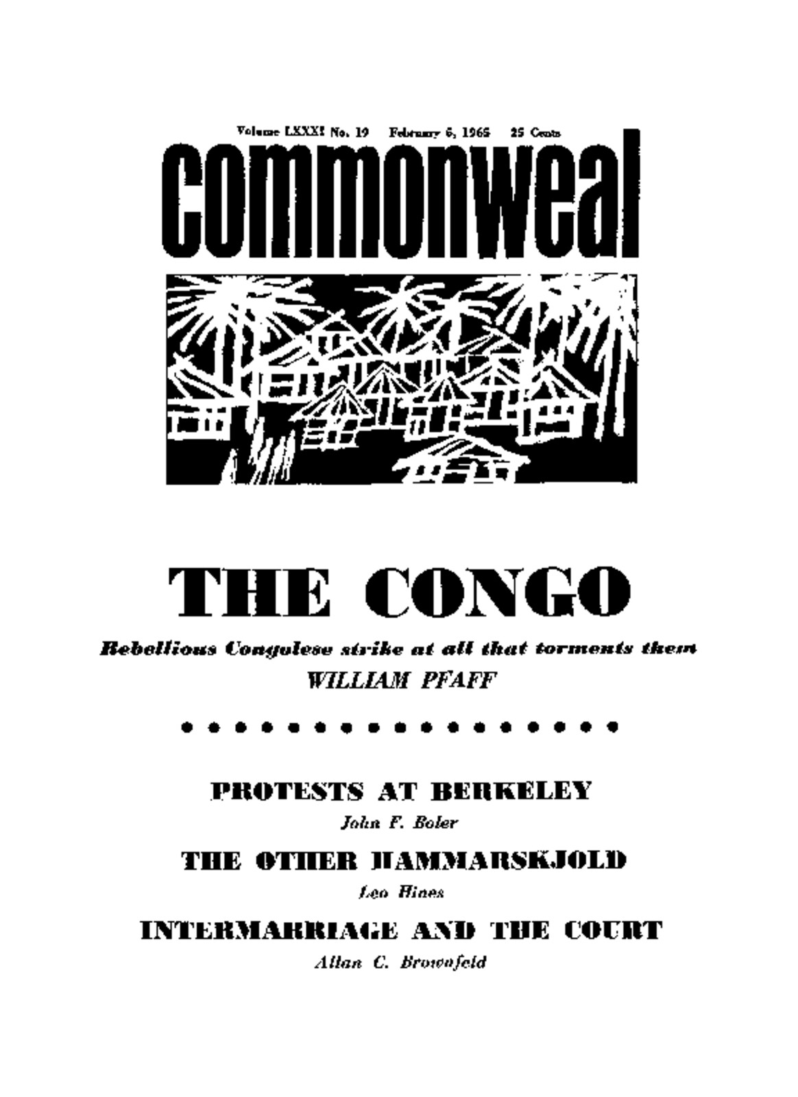 February 5, 1965 | Commonweal Magazine