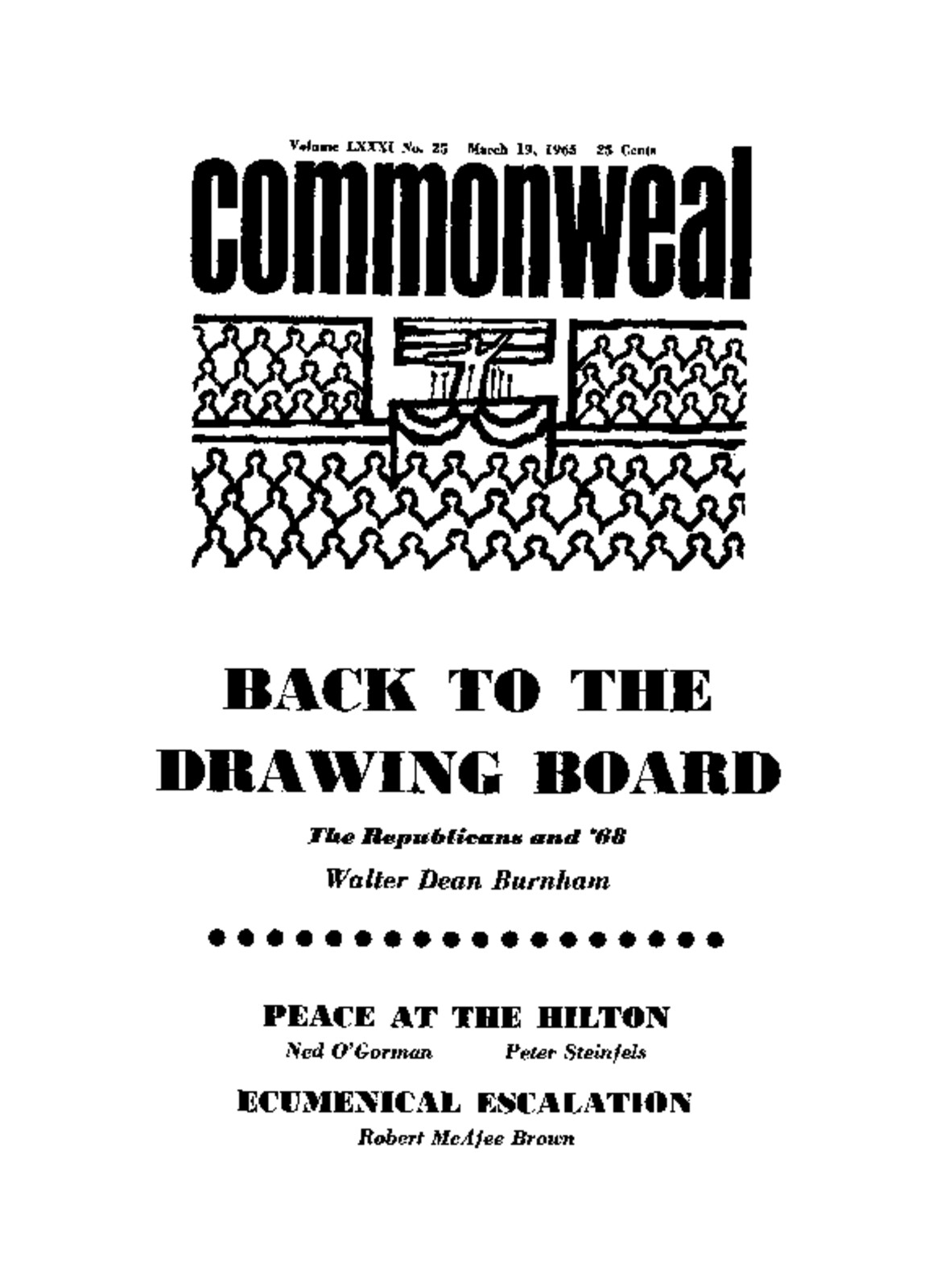 March 19, 1965 | Commonweal Magazine