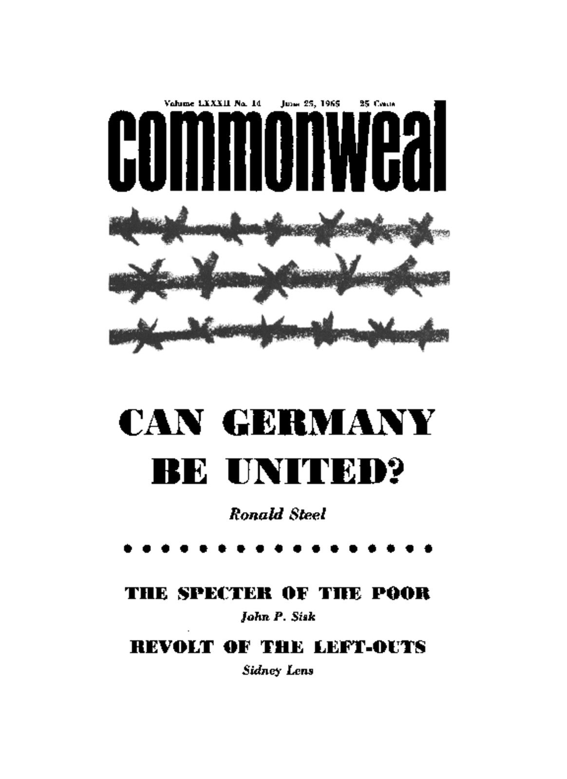 June 25, 1965 | Commonweal Magazine