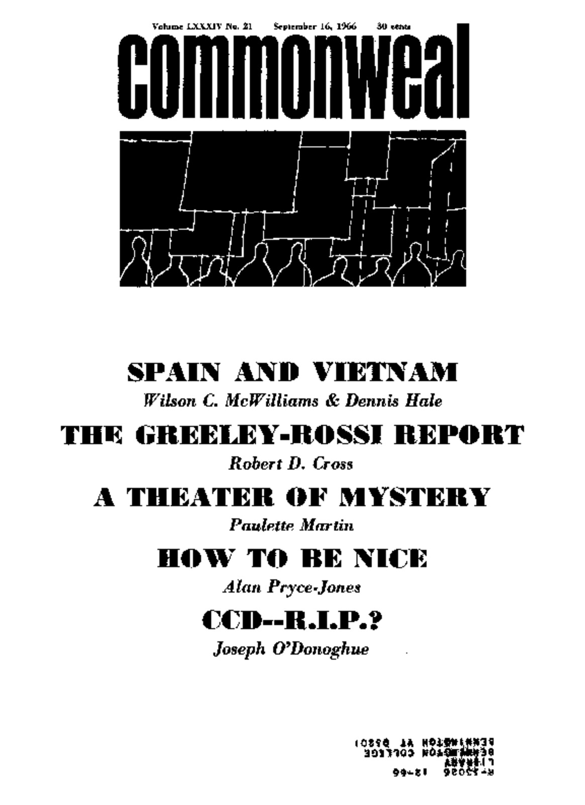 September 16, 1966 | Commonweal Magazine