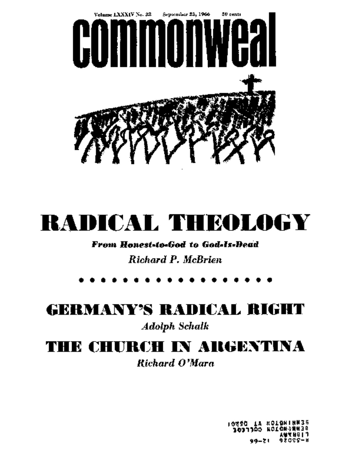 September 23, 1966 | Commonweal Magazine