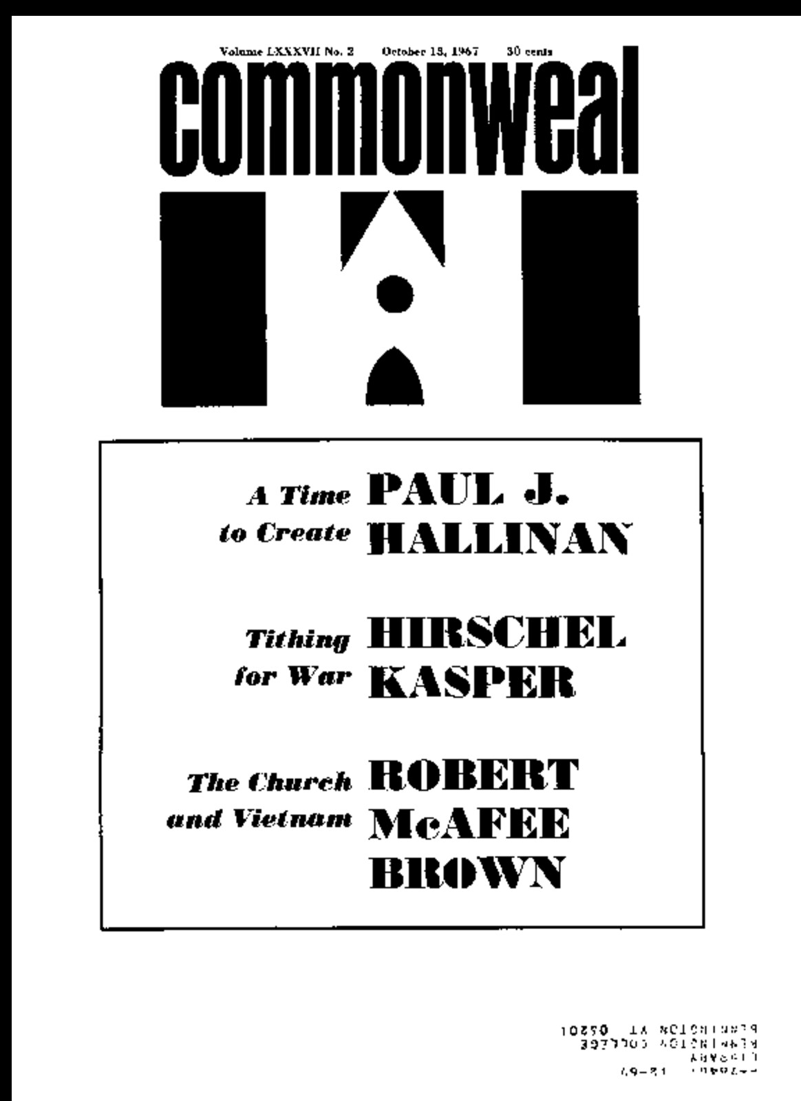 October 13, 1967 | Commonweal Magazine