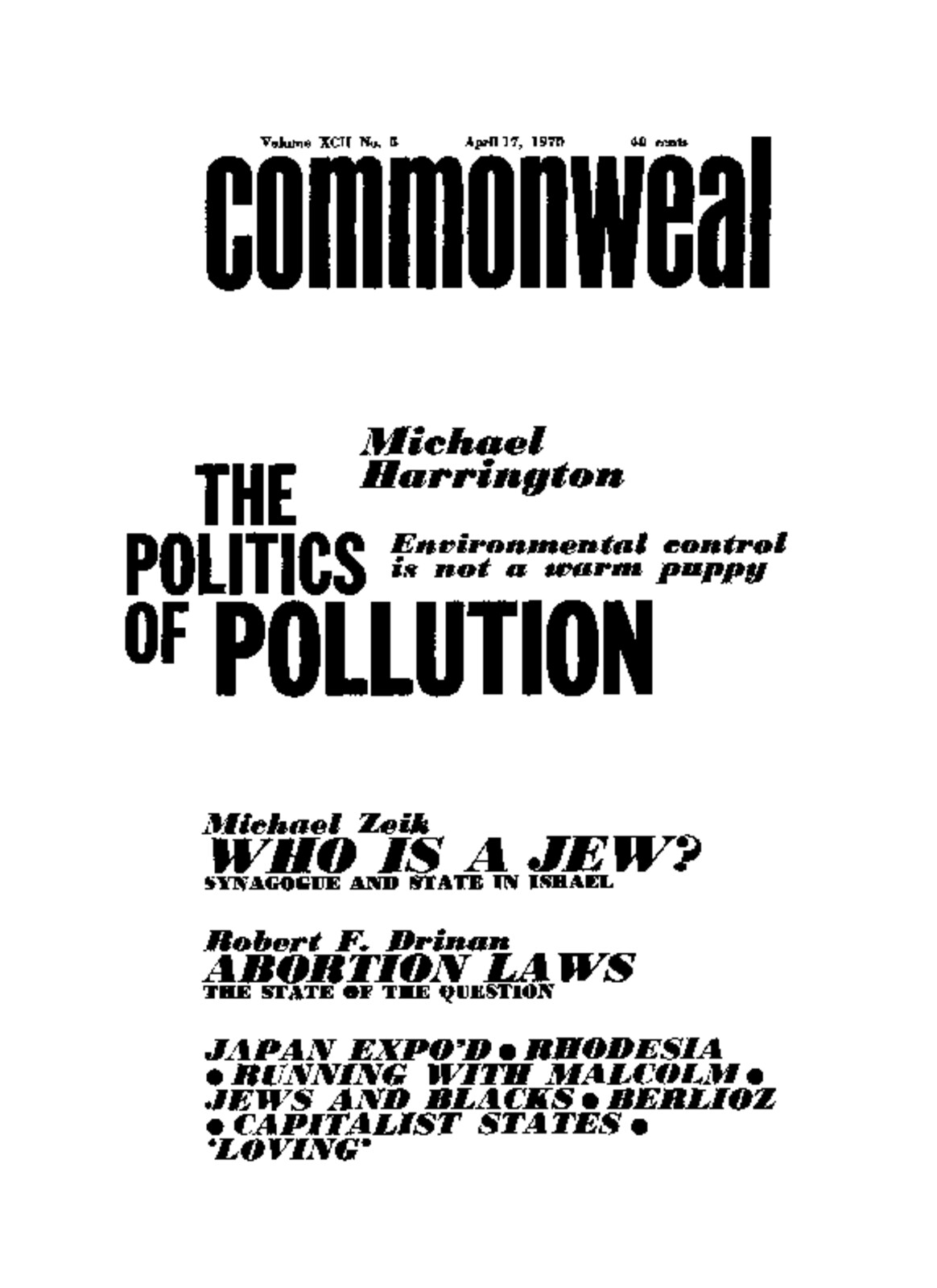 April 17, 1970 | Commonweal Magazine
