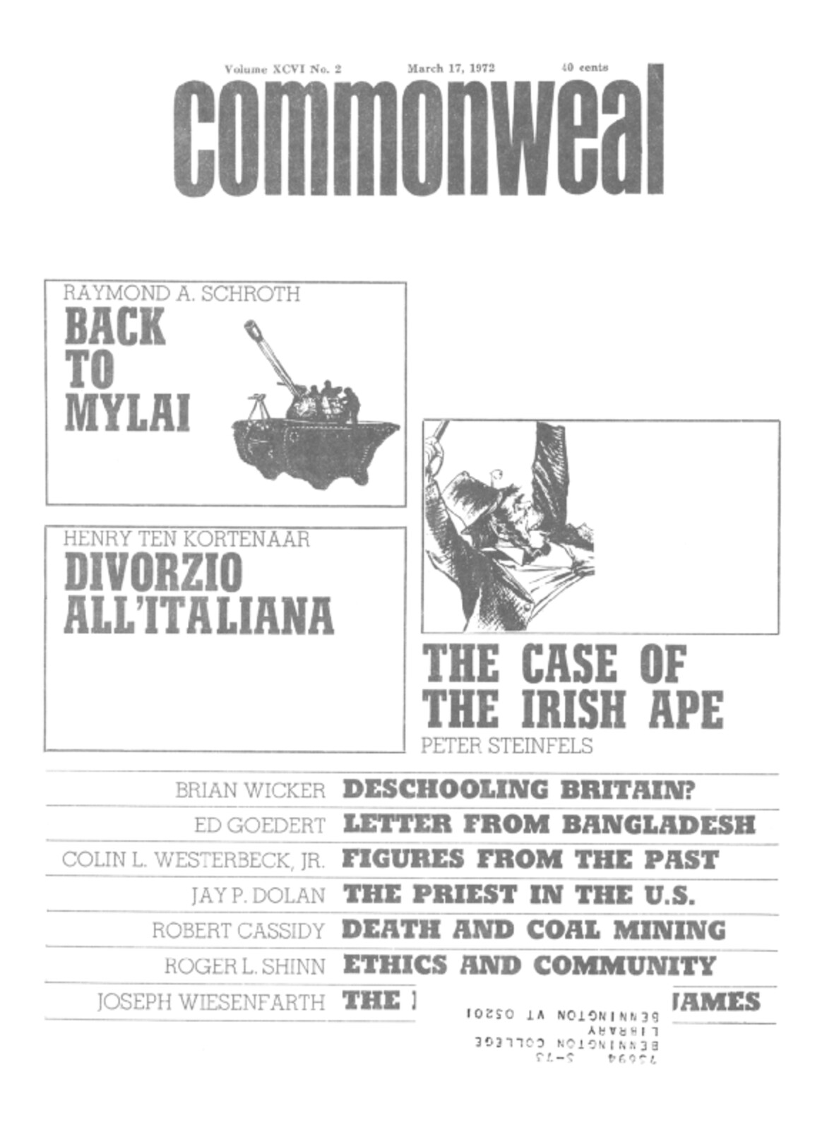 March 17, 1972 | Commonweal Magazine