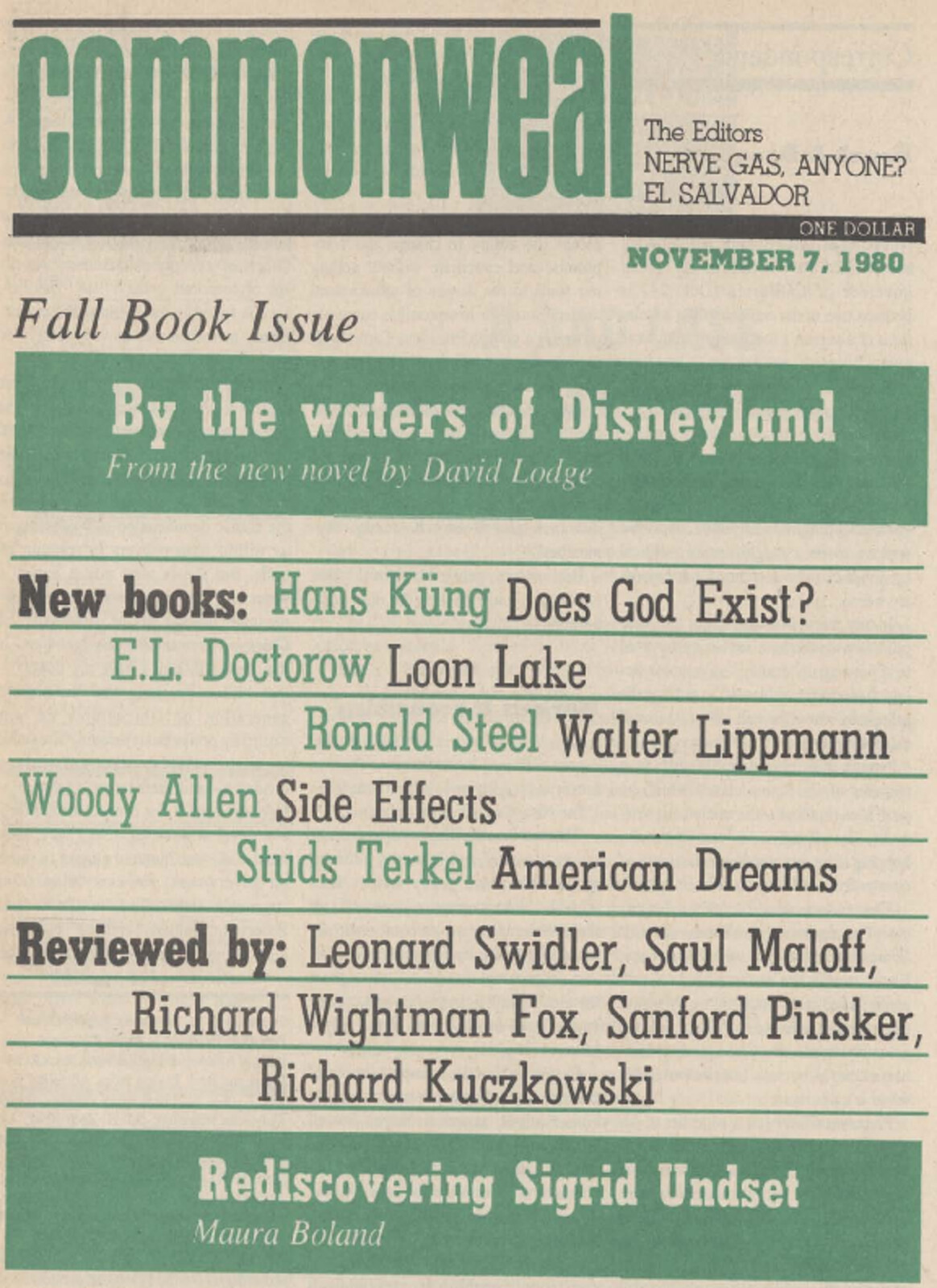 November 7, 1980 | Commonweal Magazine