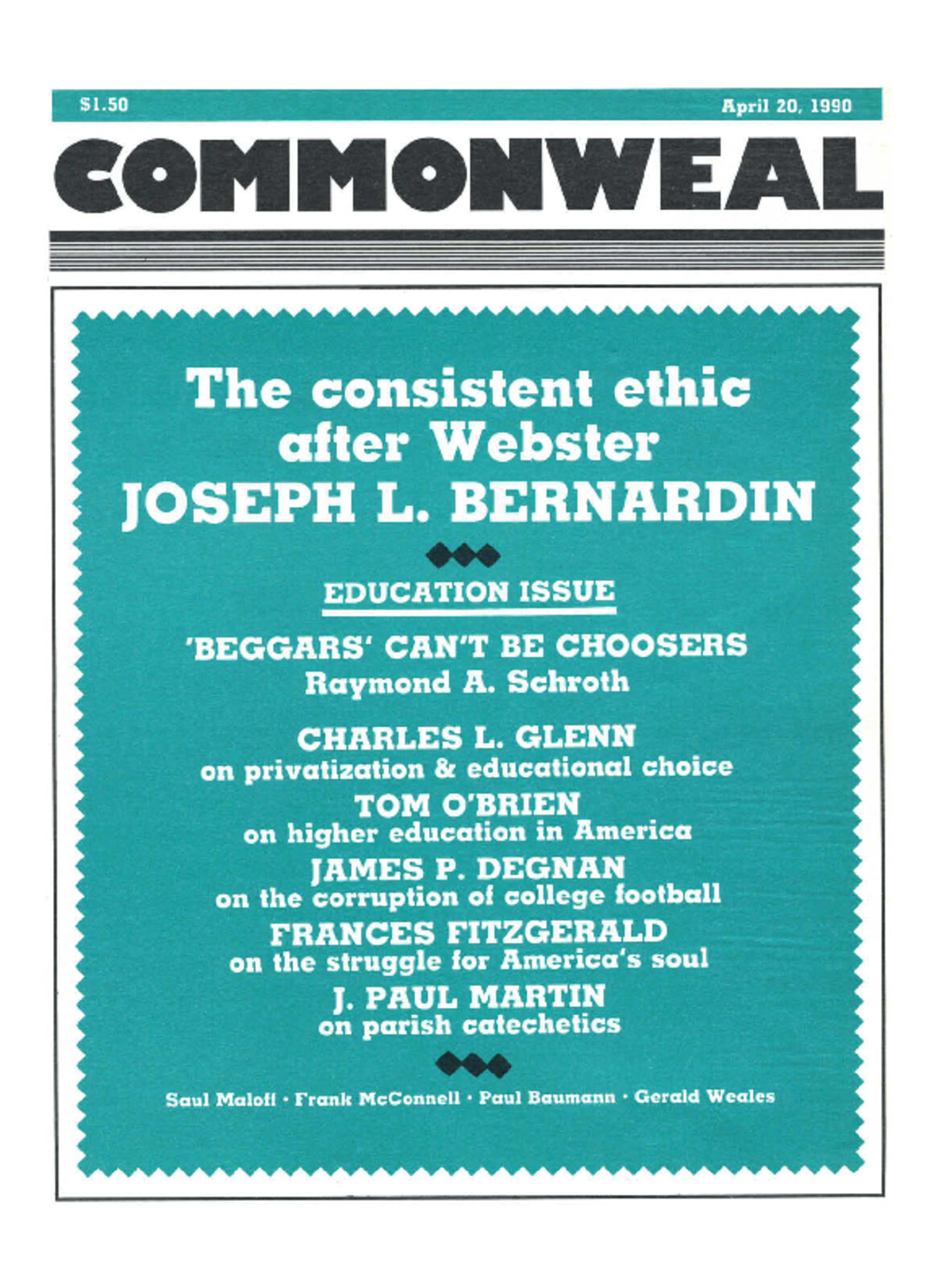 April 20, 1990 | Commonweal Magazine
